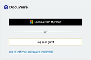 Securely log into DocuWare